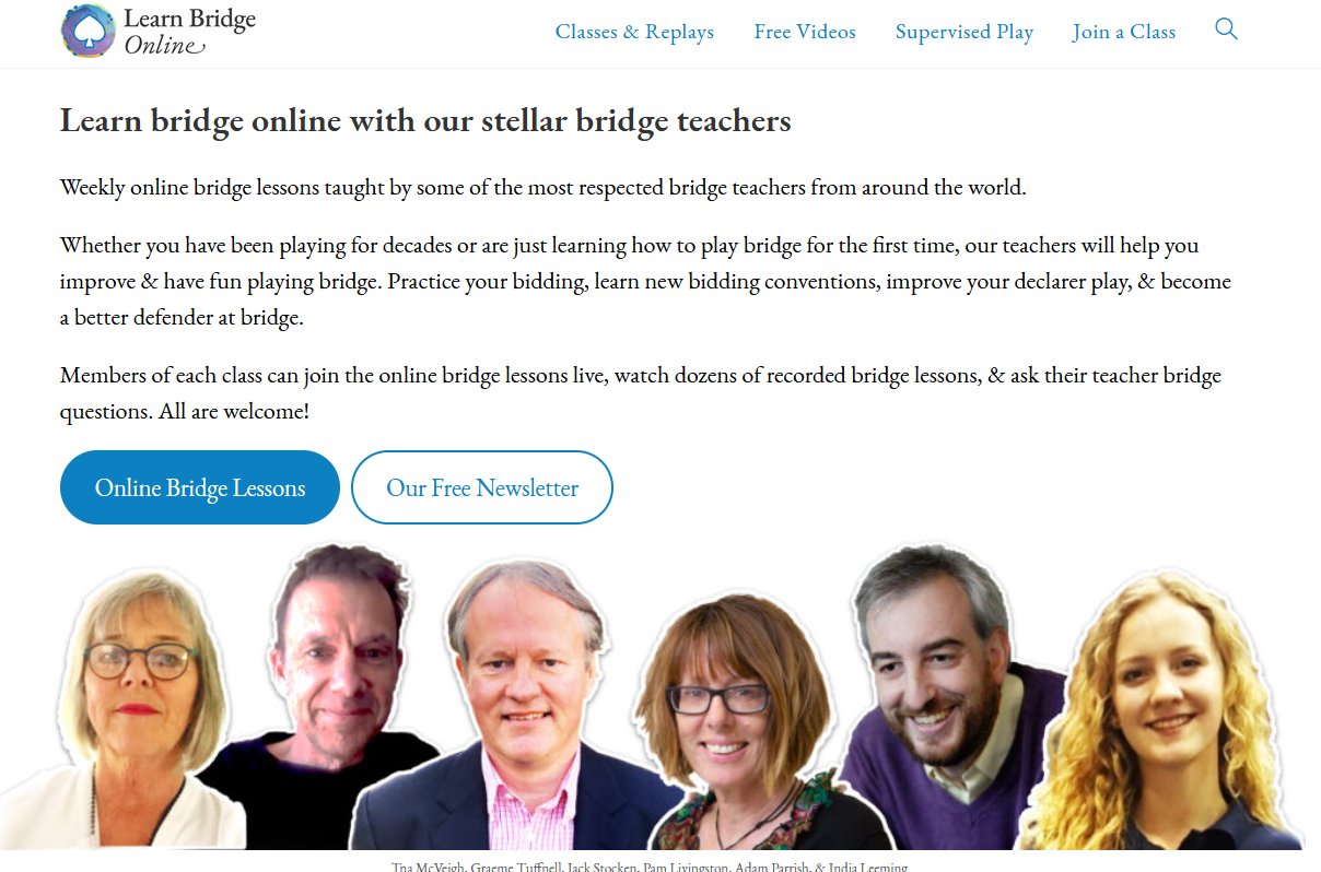Bridge Teachers we know and recommend for their bridge teaching skills